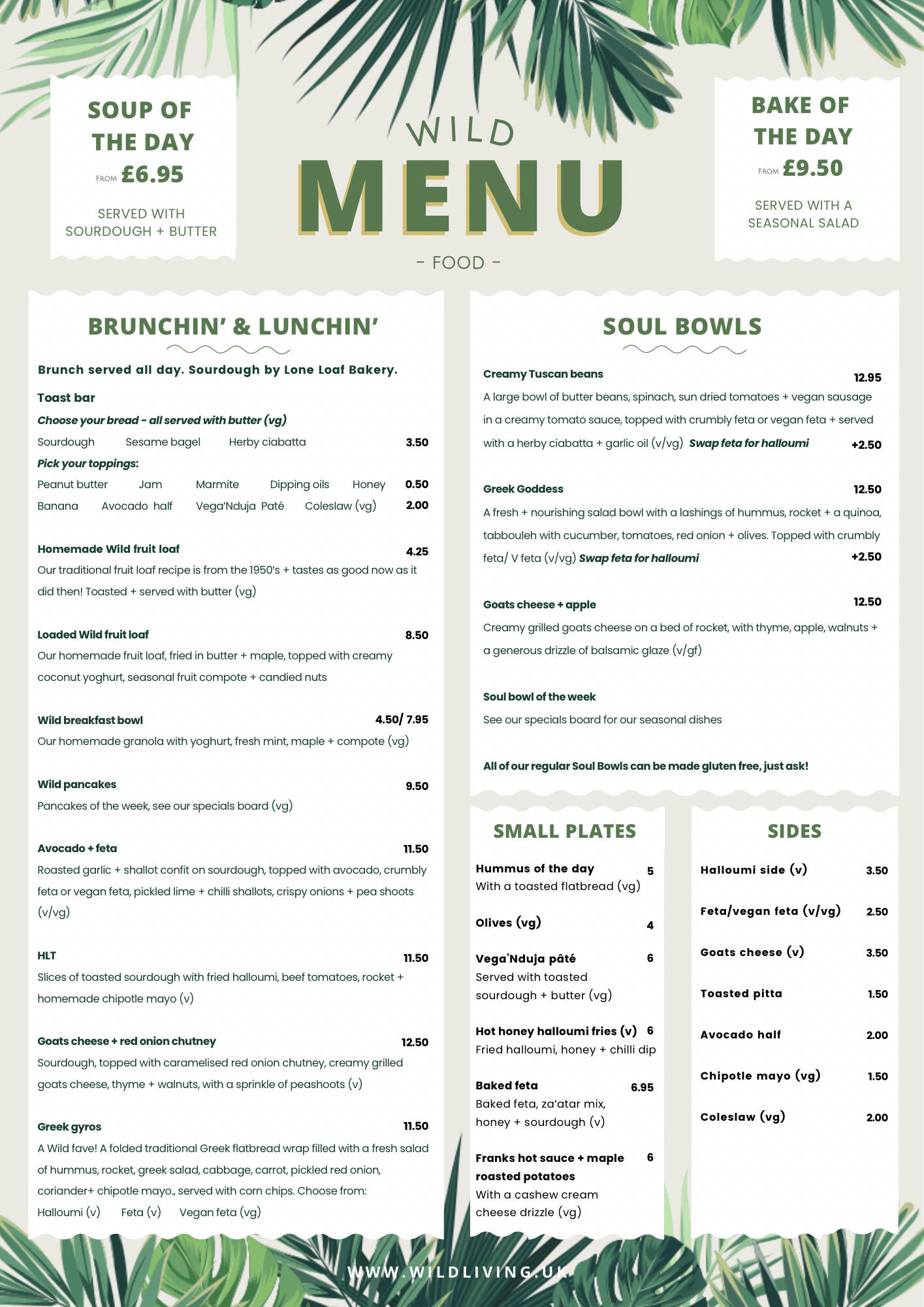 Brunch/ Lunch Menu